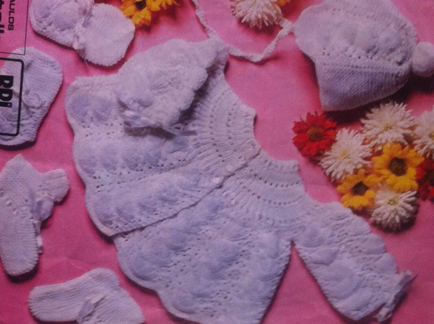 2185 Patons Pdf Knitting Pattern, Traditional Vintage Baby Set, Matinee ...
