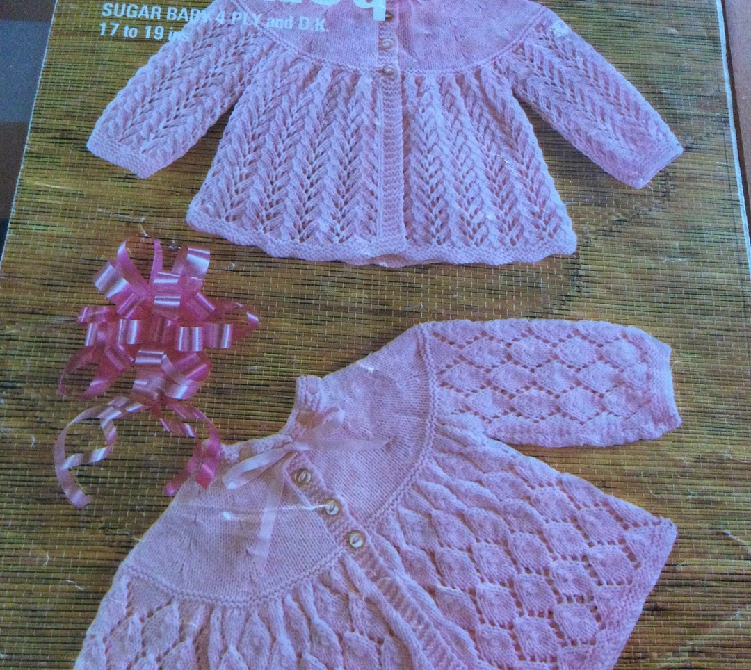 UK/EU SELLER Vintage Pdf Knitting Pattern 4ply & Dk Baby Unisex Matinee ...