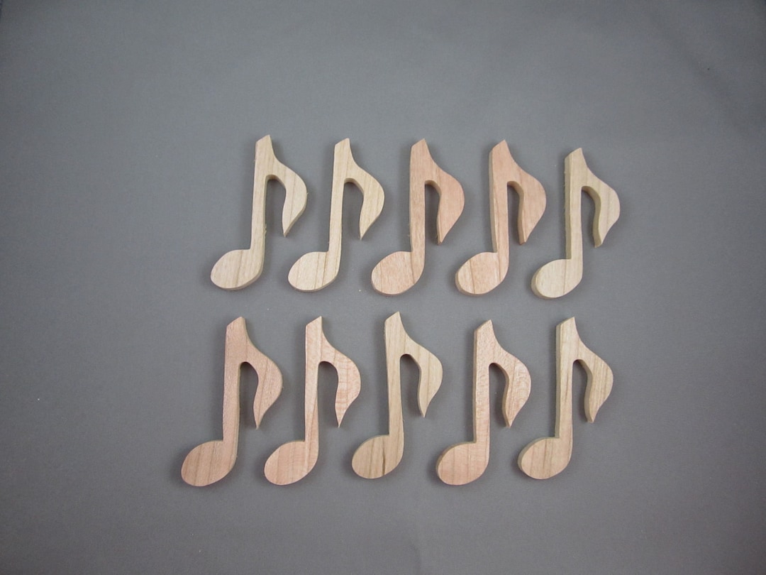 Musical Notes (10) Solid Cherry Wood - Etsy