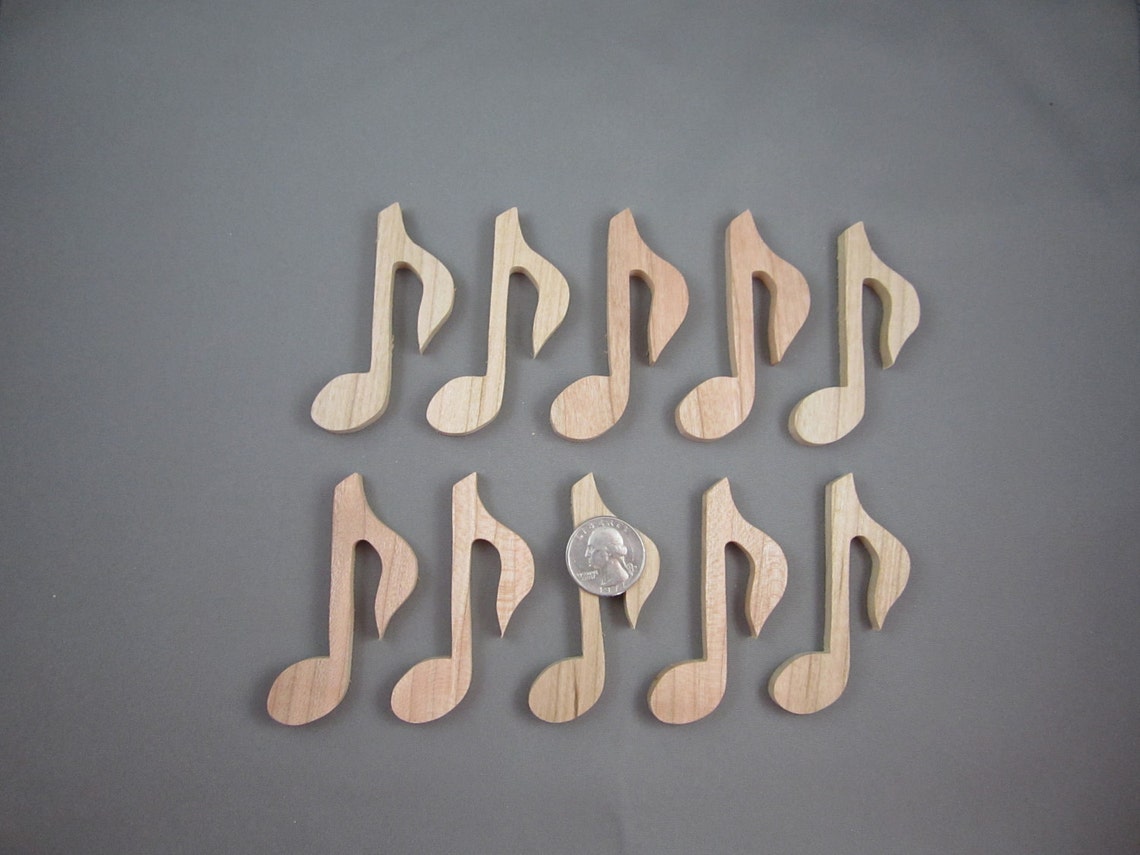 Musical Notes 10 Solid Cherry Wood - Etsy