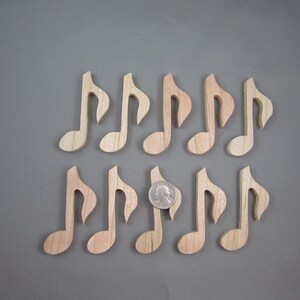 Musical Notes (10) Solid Cherry Wood - Etsy