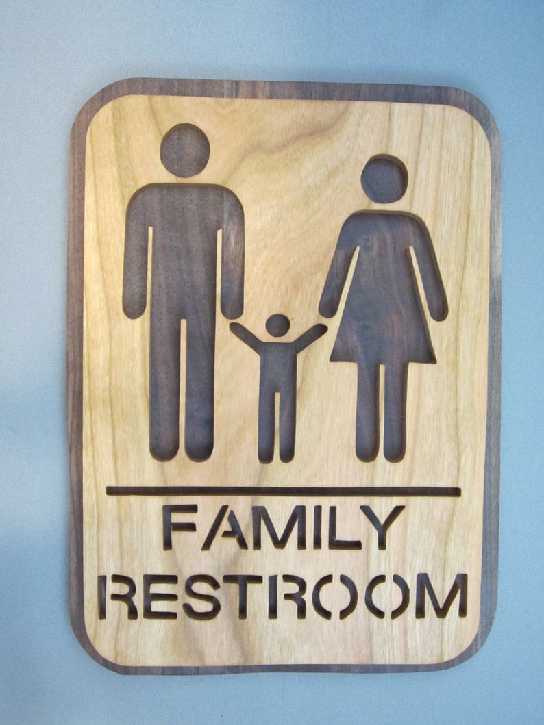 Family Restroom Sign - Etsy
