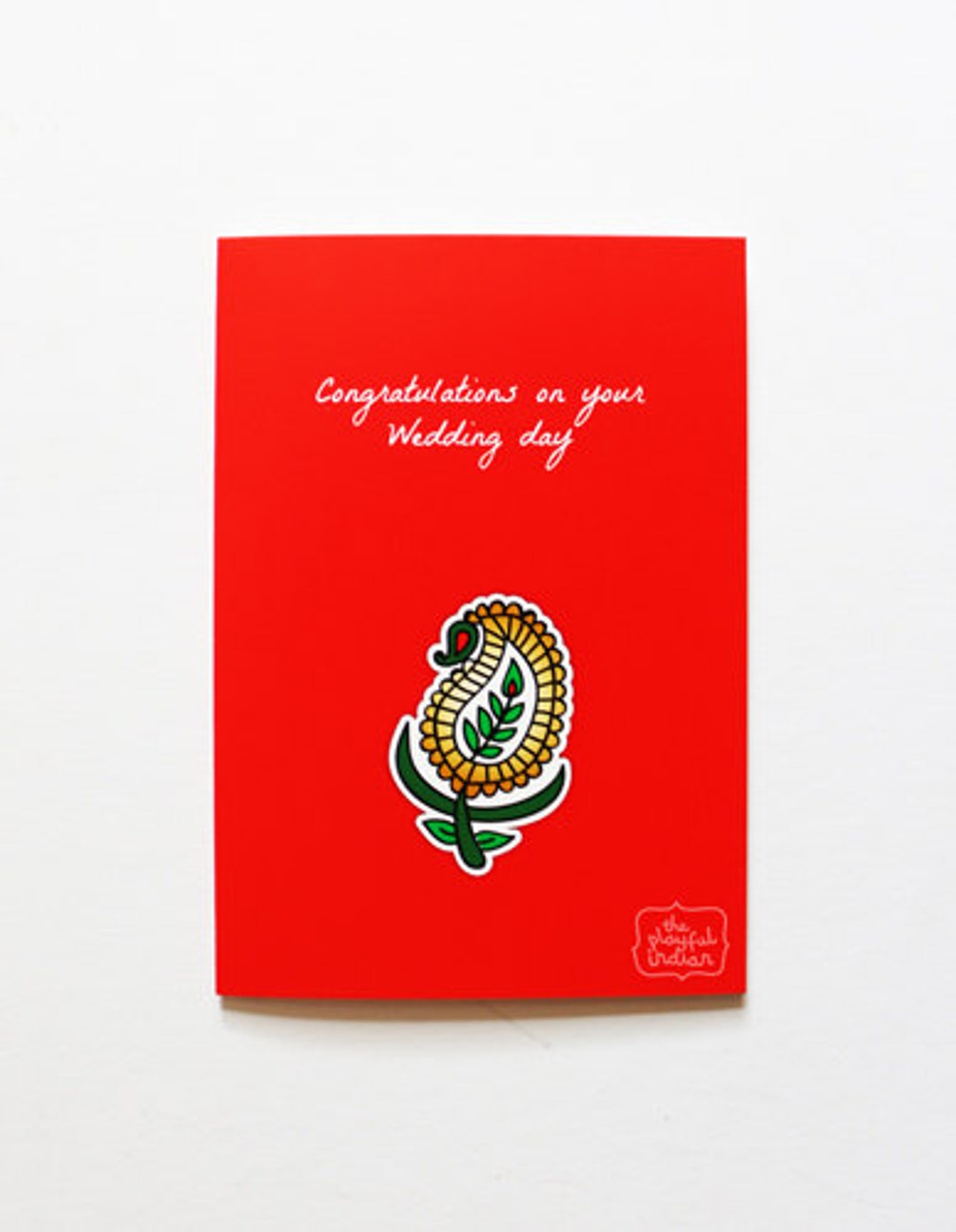 Asian/indian Congratulations on Your Wedding Day Greeting Card - Etsy