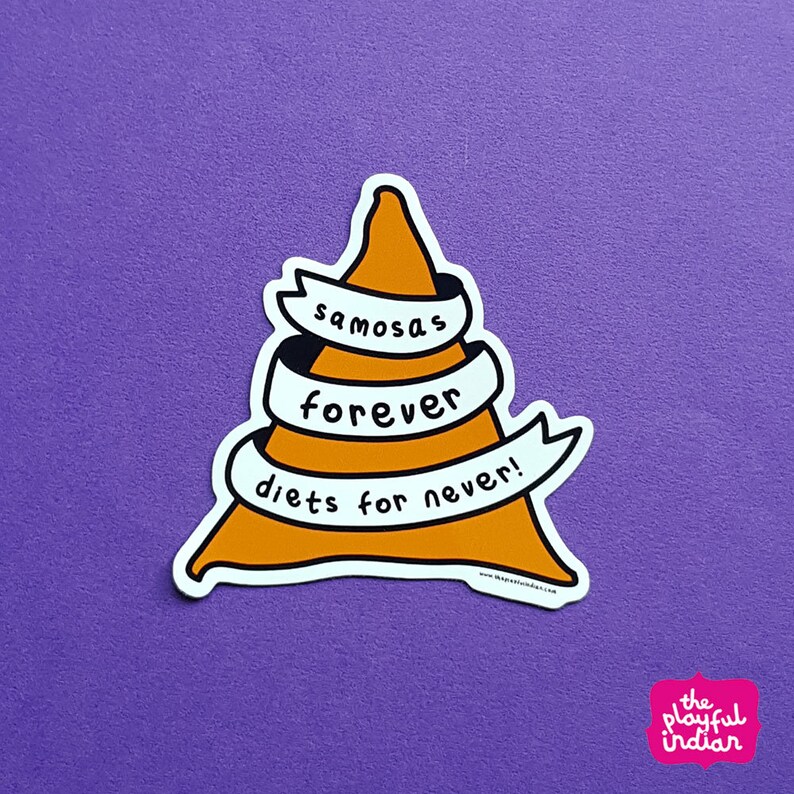 Samosas Forever Vinyl Sticker - Etsy