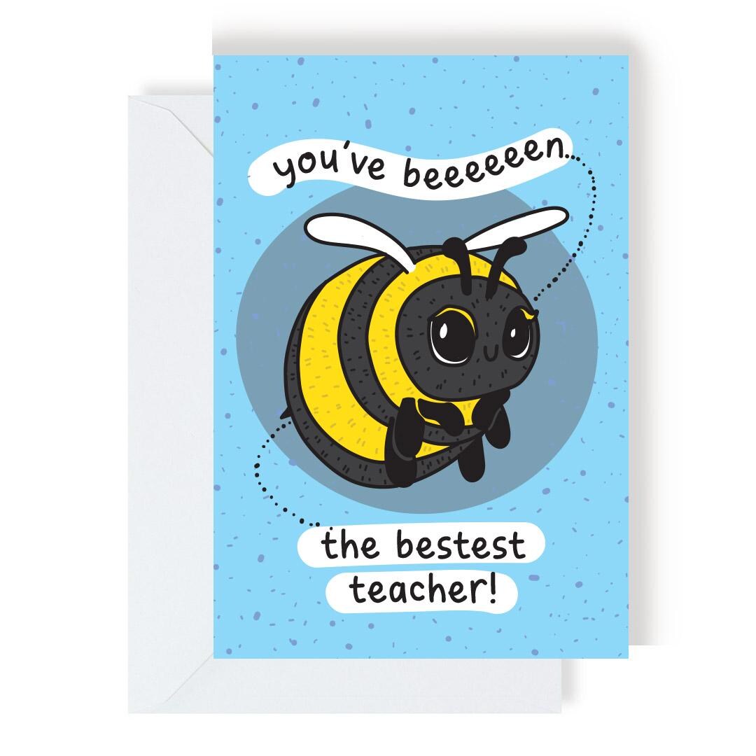 Bee Thank You Card - Teacher Gift, End of Year - Etsy