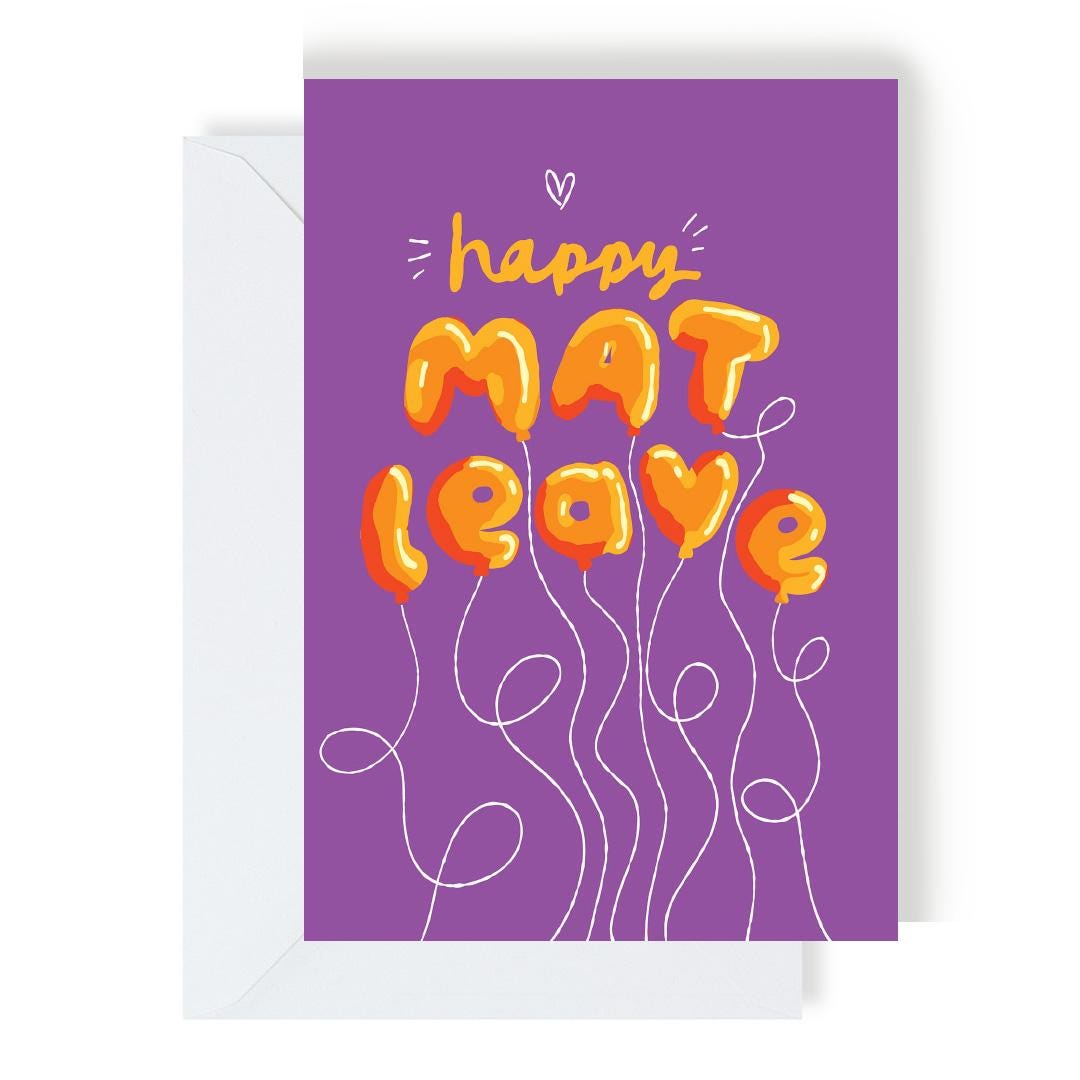 Happy Mat Leave Card - Etsy
