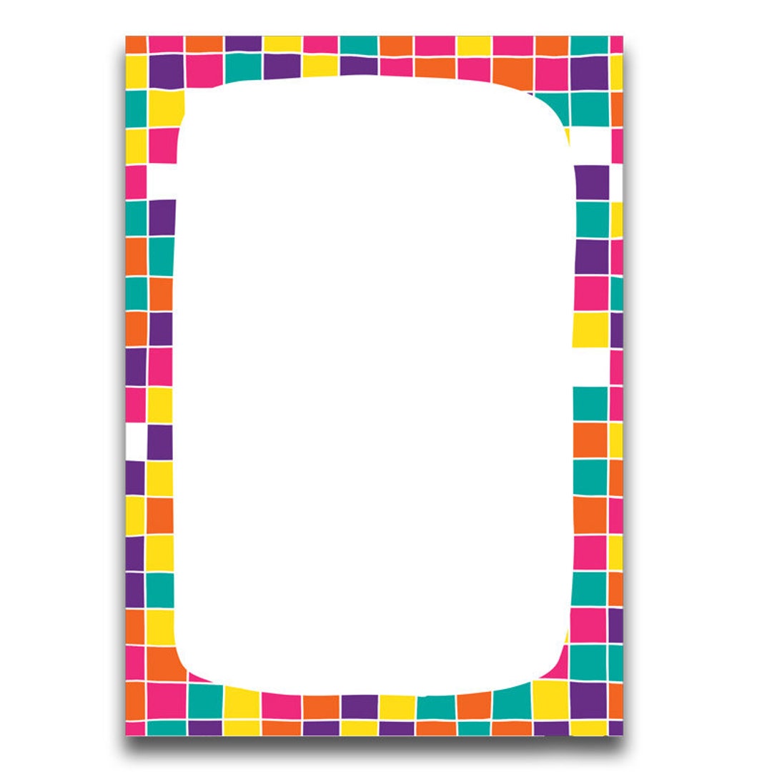 Multi-coloured Check - A5 Notepad - Etsy