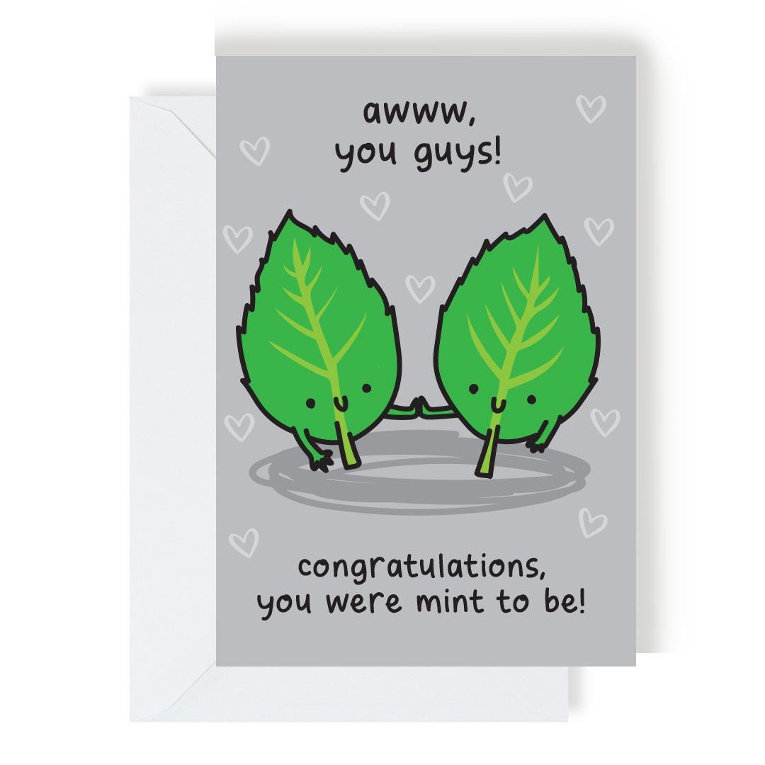 Congratulations, You Were Mint to Be Card - Etsy