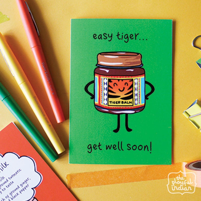 Easy Tiger Get Well Soon Greeting Card | Etsy