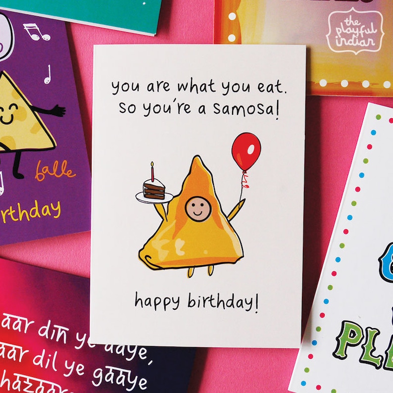 You're A Samosa Birthday Card Cute & Funny Asian/indian - Etsy