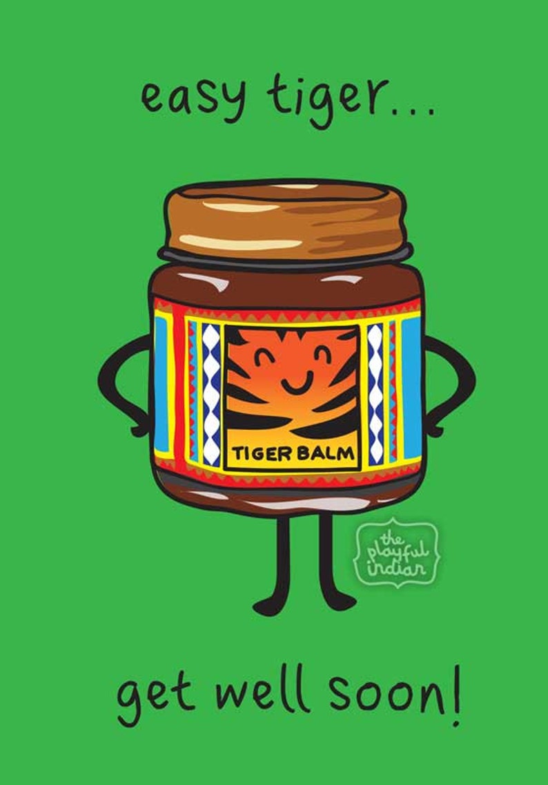 Easy Tiger Get Well Soon Greeting Card | Etsy
