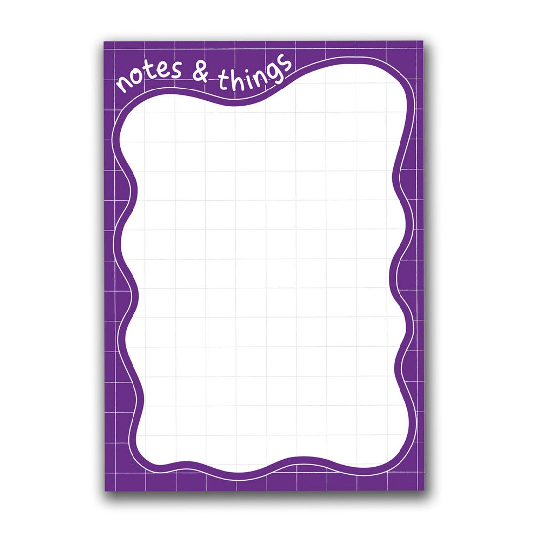 Notes and Things - A6 Memo Pad / Listpad / Notepad - Etsy