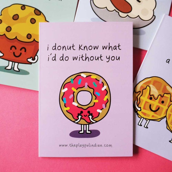 I Donut Know What I'd Do Without You Greeting Card | Etsy