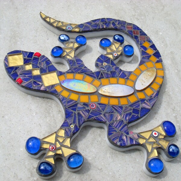 Mosaic Gecko - Etsy UK
