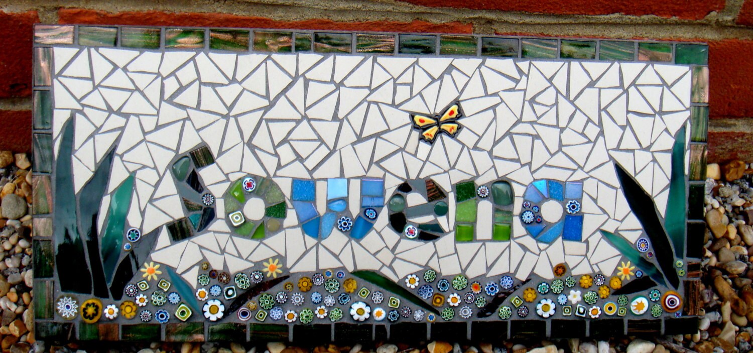 Mosaic House Name Bespoke Address Sign Custom Made House - Etsy UK