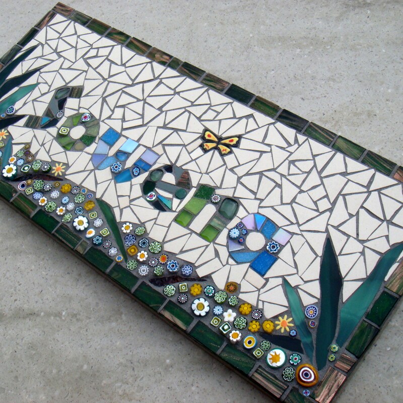 Mosaic Address Sign - Etsy