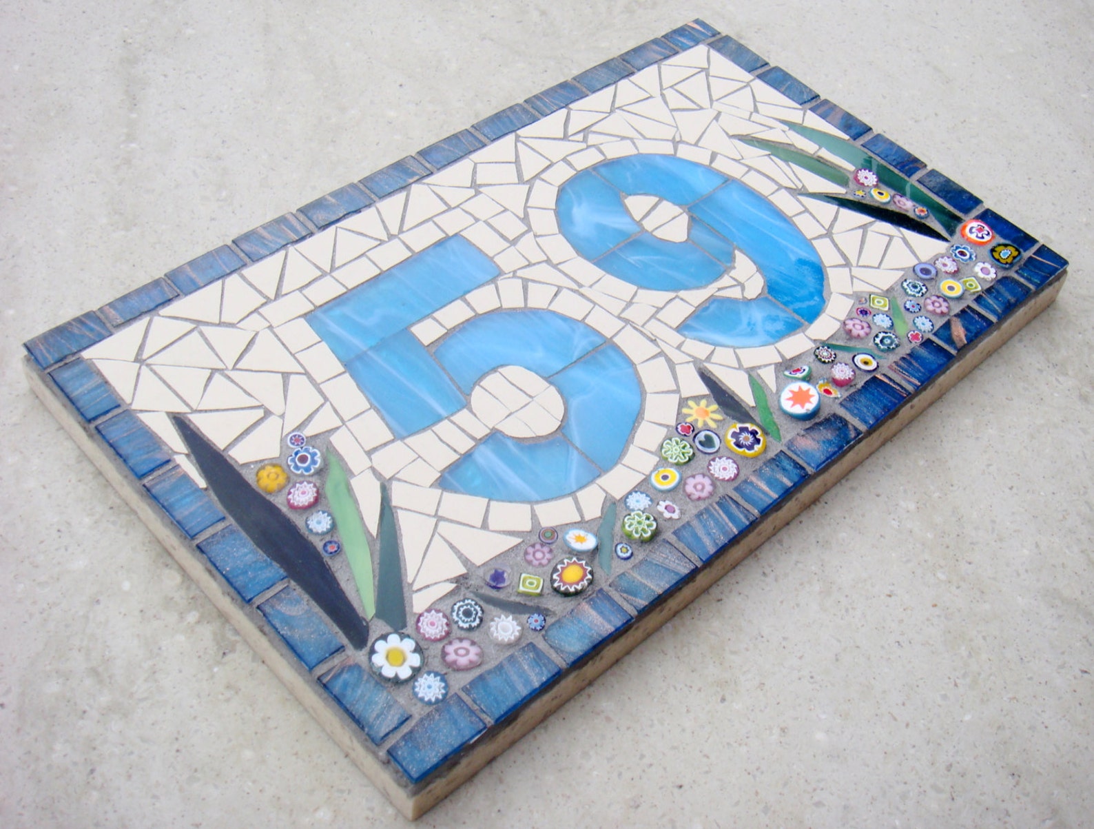 Mosaic House Number Door Number Address Plaque Number - Etsy