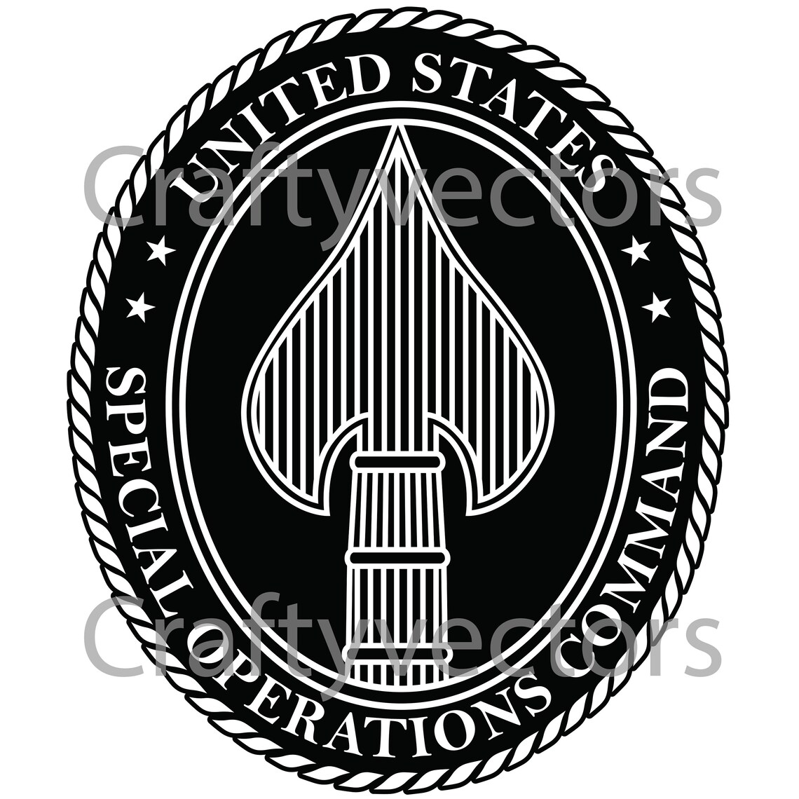 Army Special Operations Command Emblem Vector File - Etsy