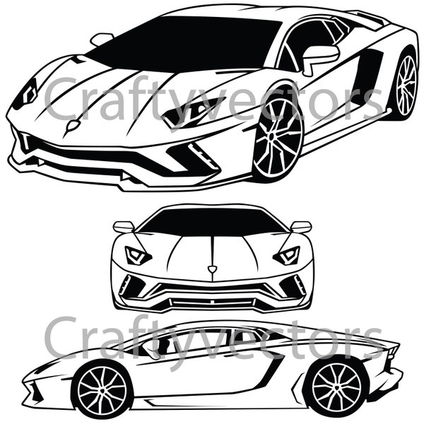 Lamborghini Svg - Etsy