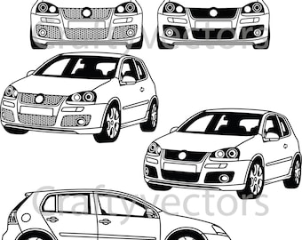 Vw Golf Mk4 Vector | Etsy UK