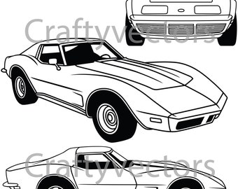 1971 Stingray Corvette Svg - Etsy Australia