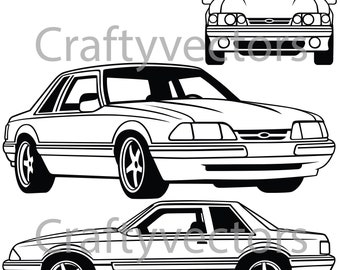 Fox Body Mustang Art File - Etsy