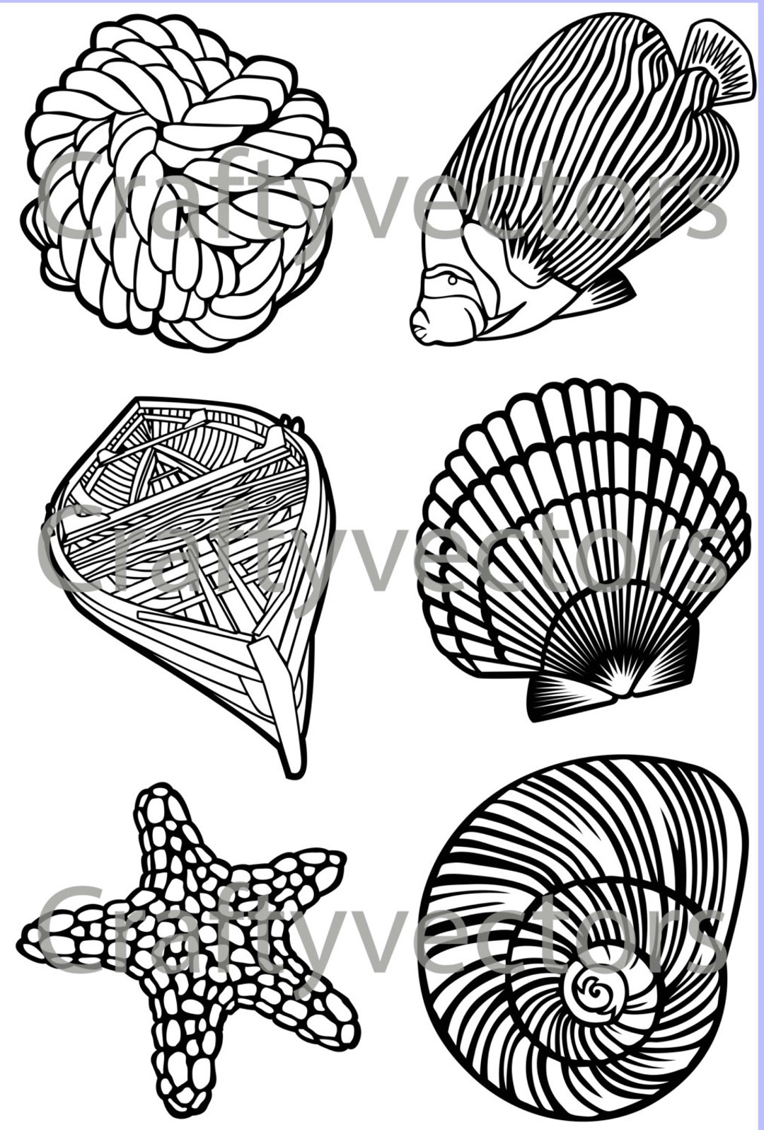 Seaside Vector Designs SVG - Etsy