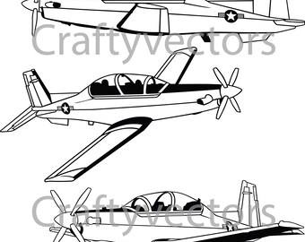 T-6B Texan II SVG Pack Usmc Marines Usn Navy Usaf Air Force - Etsy