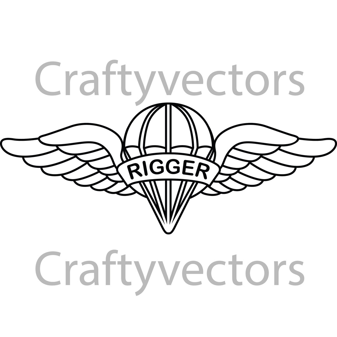 Army Parachute Rigger Badge Vector File - Etsy UK