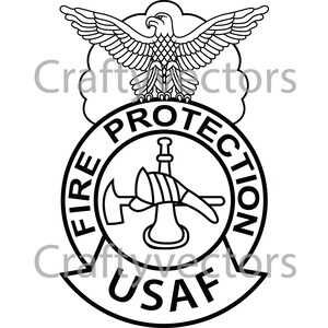 Air Force Fire Protection Badge Vector File (Instant Download) - Etsy