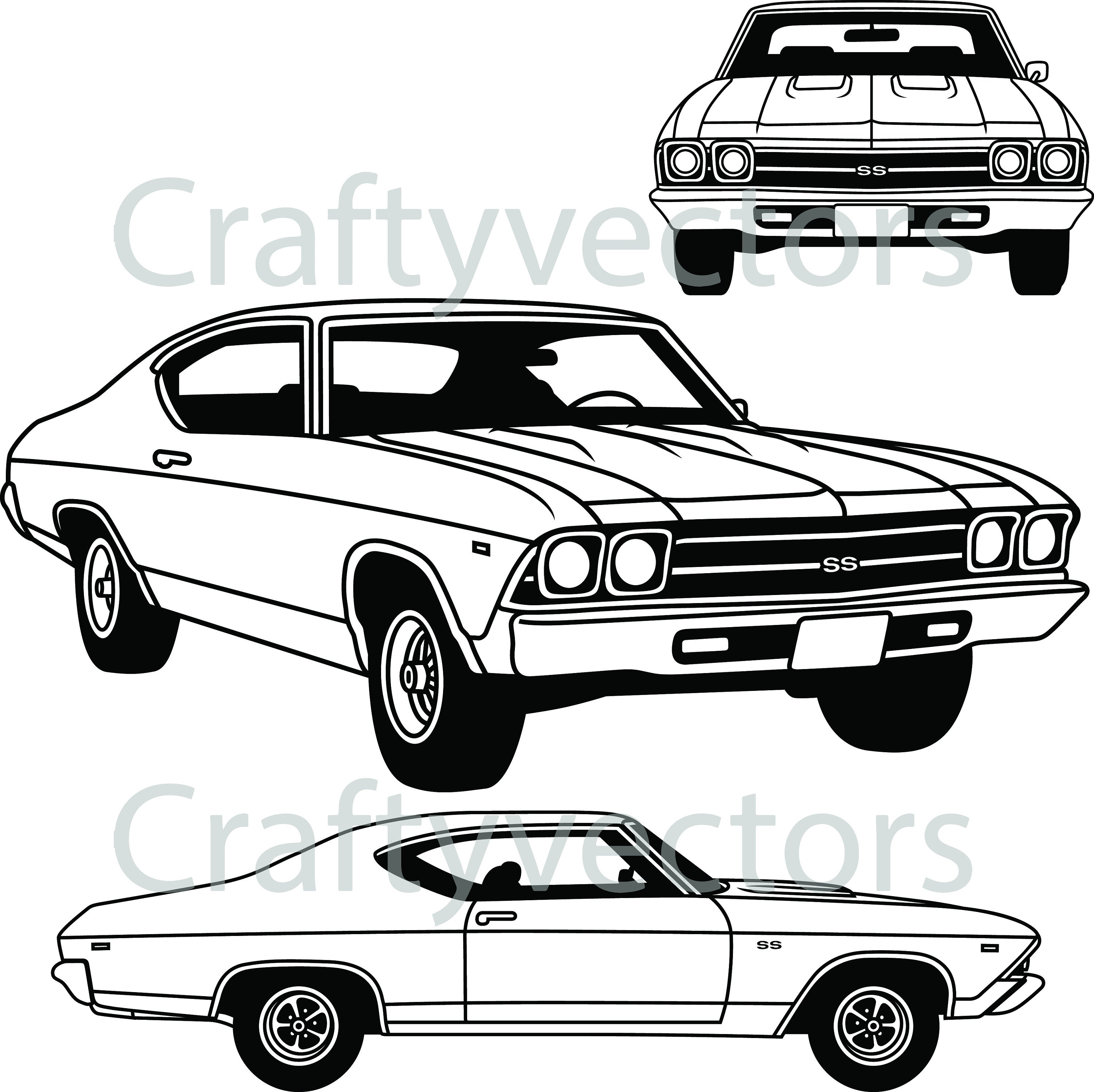 Chevrolet Chevelle Super Sport Vector 69 - Etsy