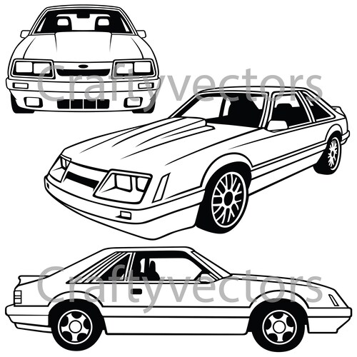 5 0 Fox Body Mustang Svg Cut File Etsy Israel