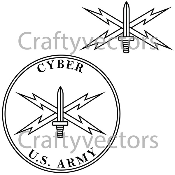 Army Cyber Branch Insignia Svg - Etsy