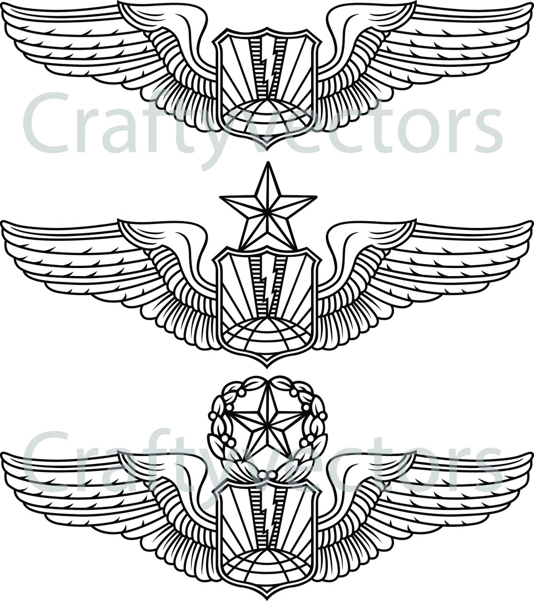 Air Force RPA Wings Vector File - Etsy