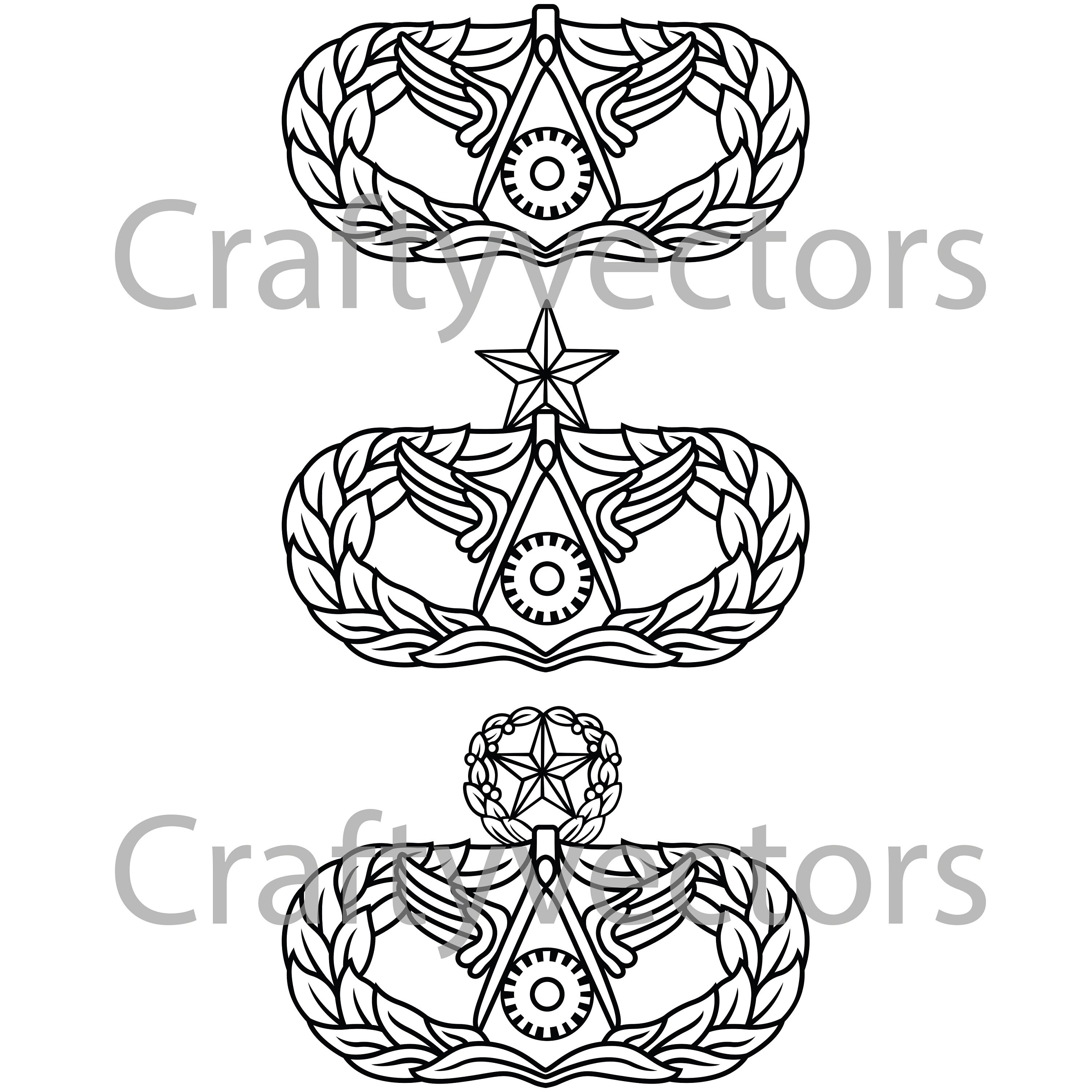 Air Force Civil Engineering Occupational Badge Vector File | Etsy