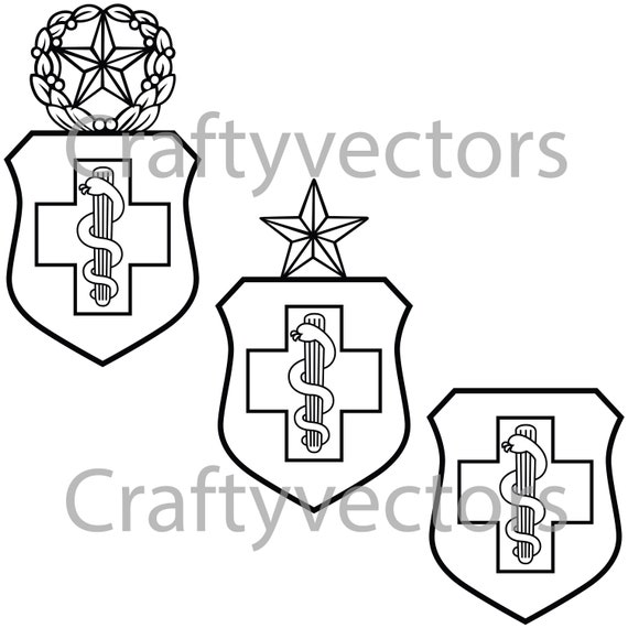 Papercraft Senior Vector Medical Badge Insignia Air Force Medical ...