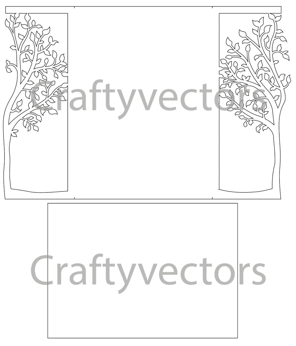 Tree Gate Card Vector Template - Etsy