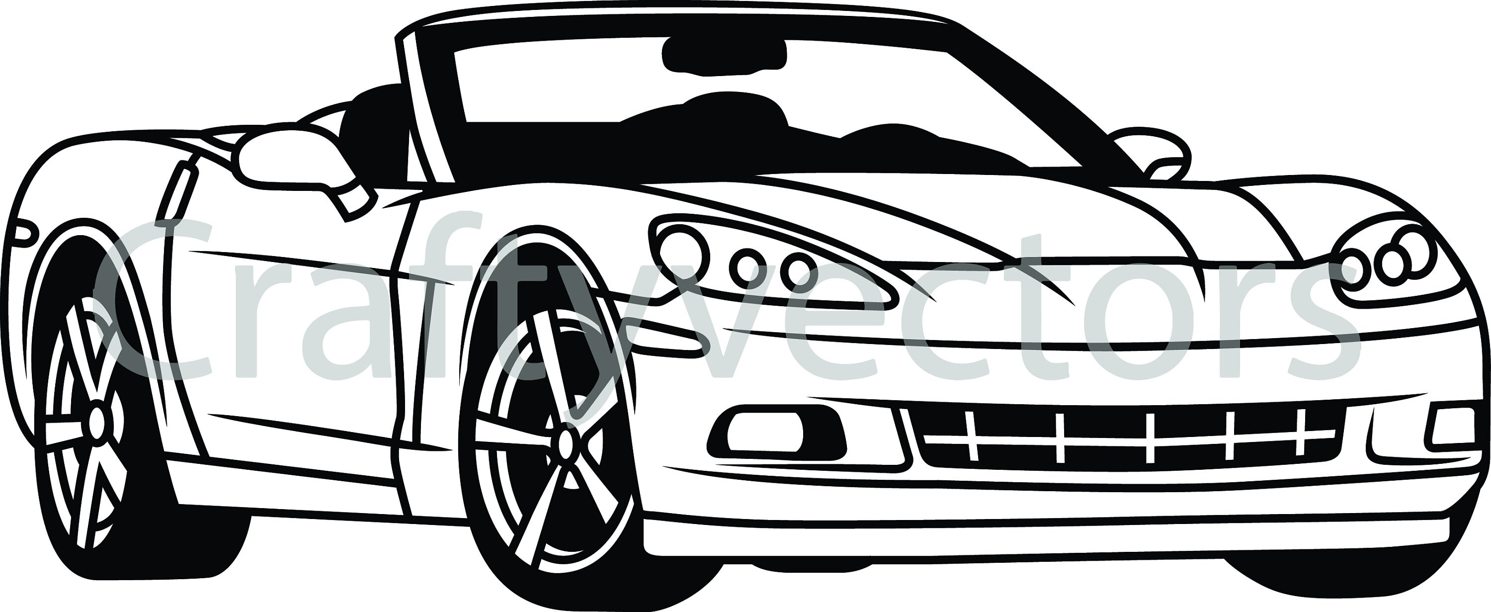 2006 Corvette C6 Convertible Clipart