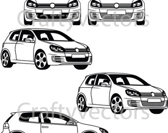 Vw gti vector | Etsy