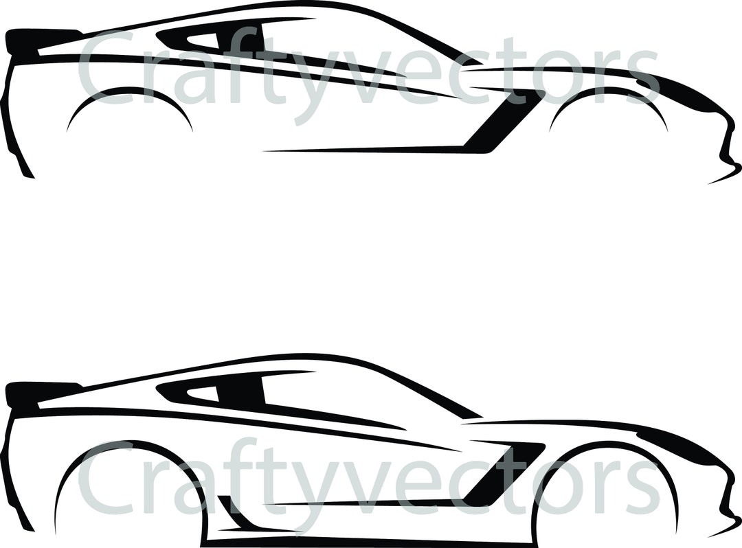 Chevy Corvette 2016 Side Vector File - Etsy