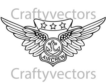 Enlisted Aviation Warfare Specialist Insignia Vector File