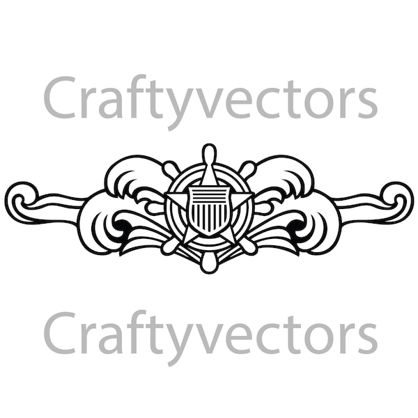 U.s. Coast Guard Cutterman Insignia - Etsy