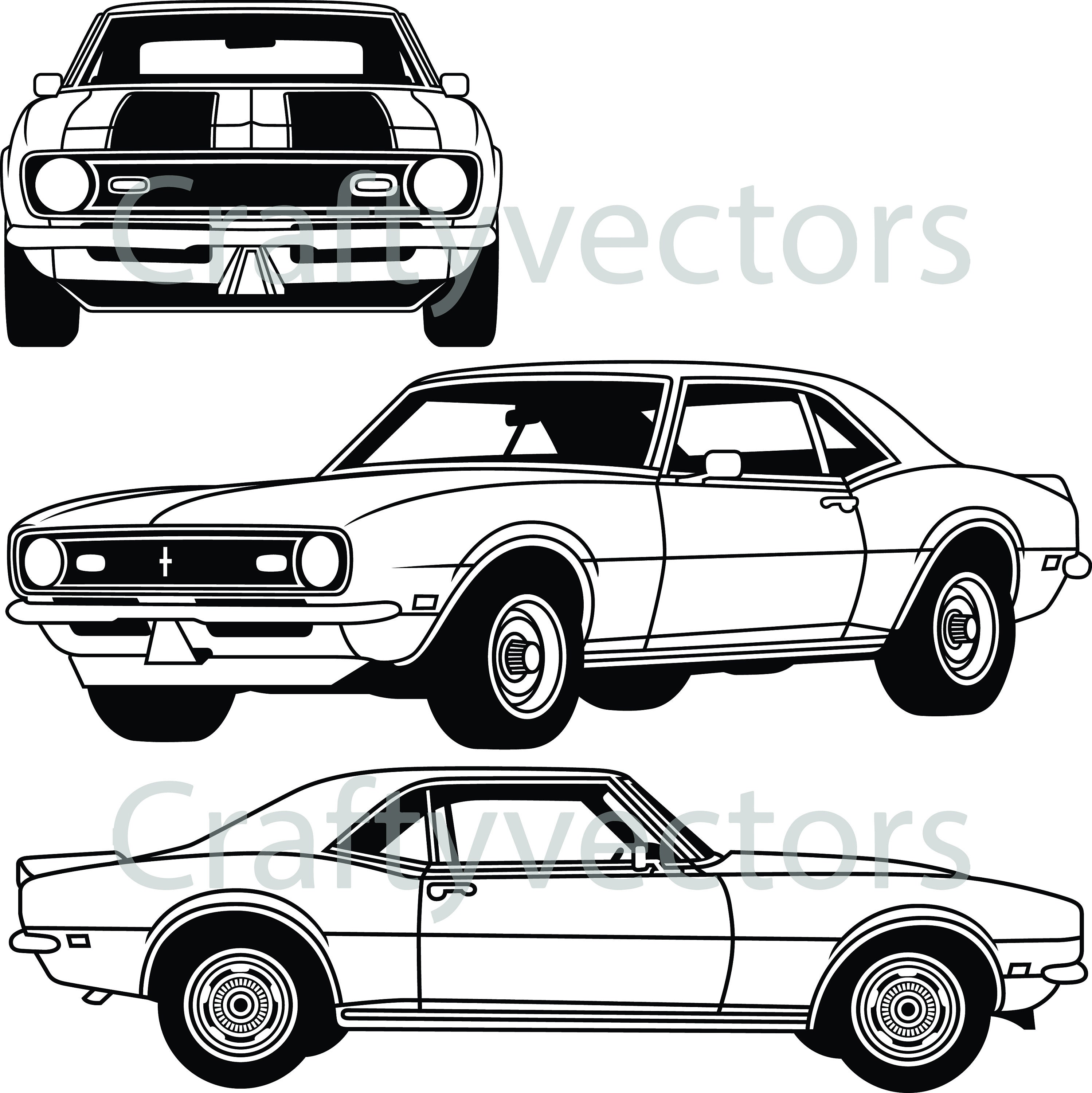 68 Camaro Drawings