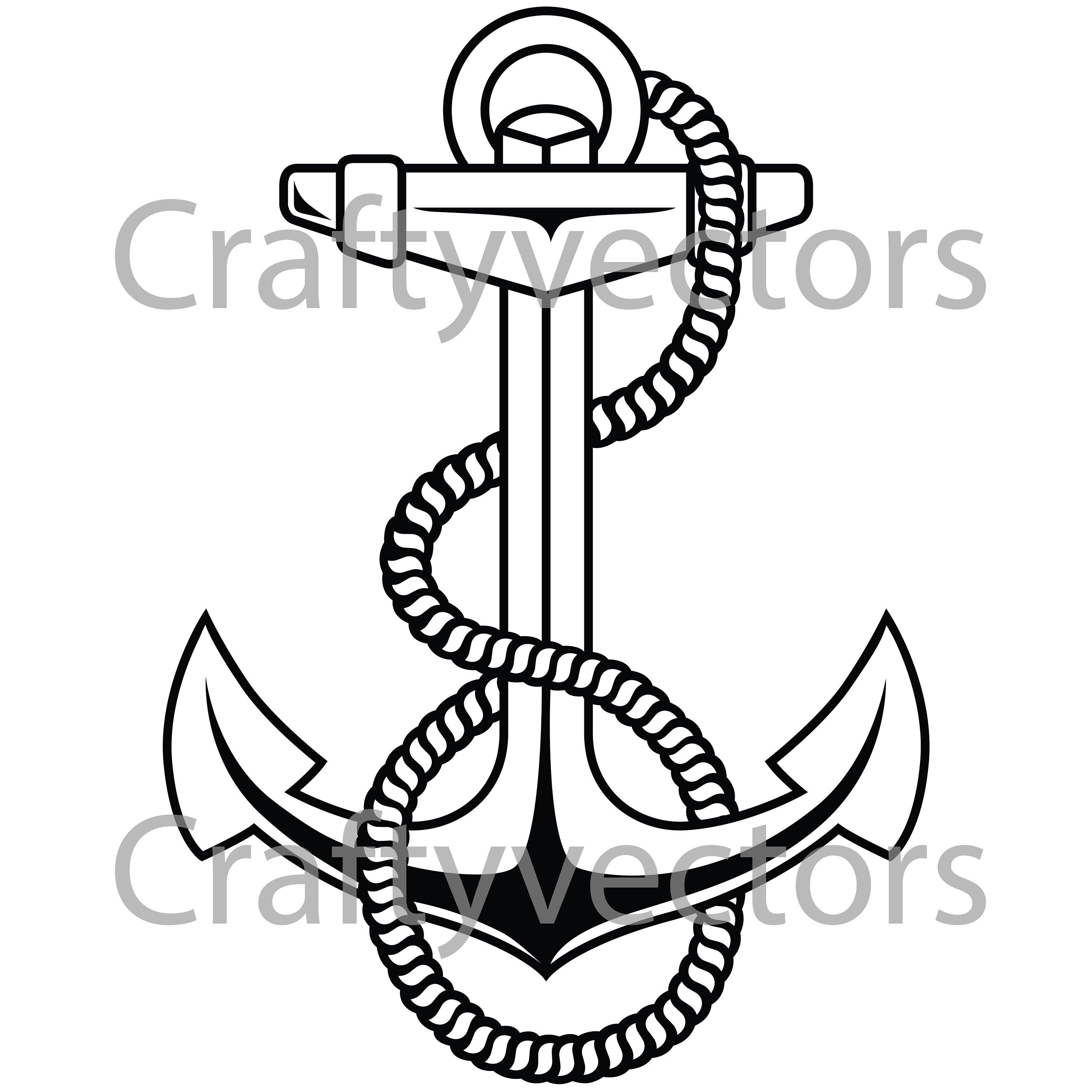 Navy Anchor Vector