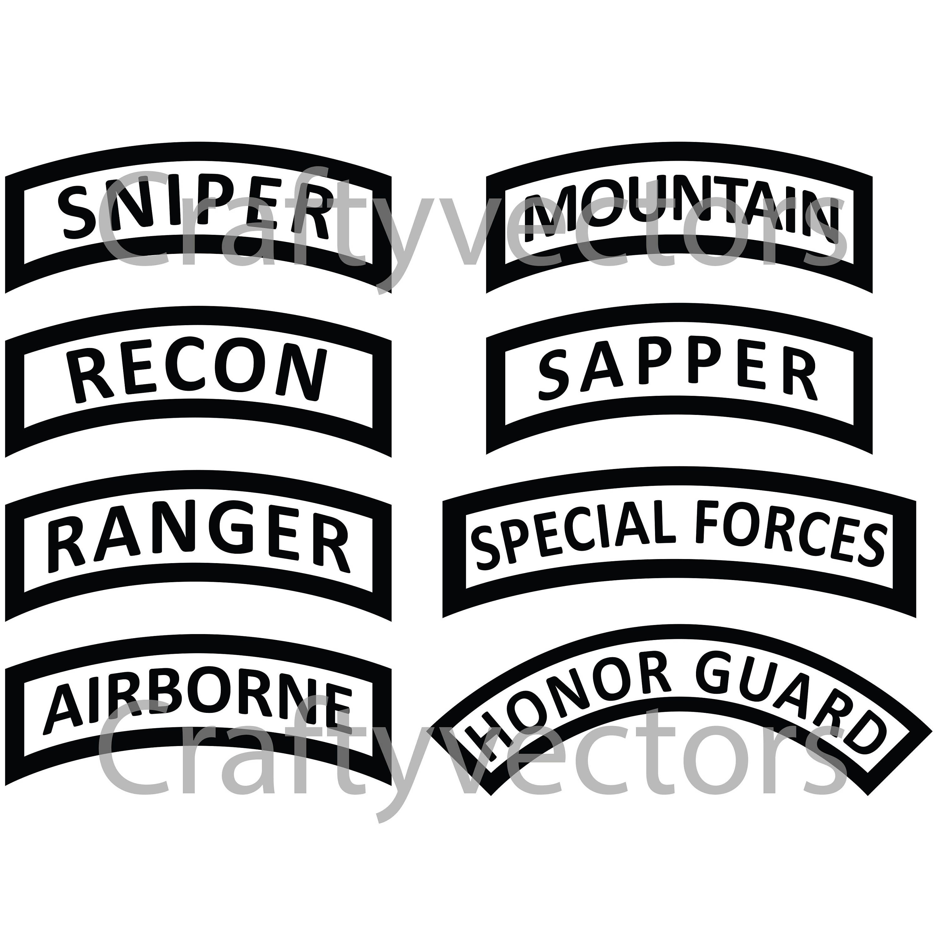 Army Tabs Vector File | Etsy Army Tabs Vector File | Etsy