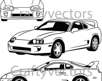 Toyota Supra Dxf - Etsy