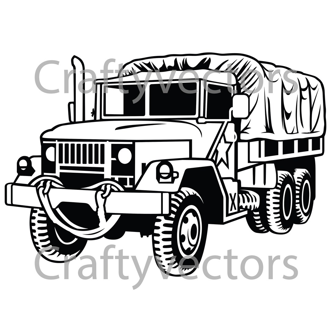 REO Army Truck Vector File SVG - Etsy UK