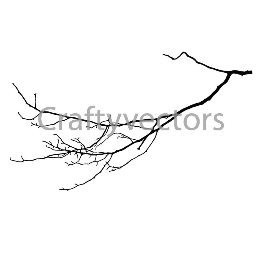 Bare Branch Number 1 SVG Cut File - Etsy
