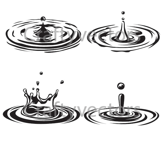 Water Drop Splash Drawing