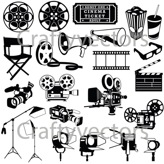Movie and Film Props Vector File | Etsy